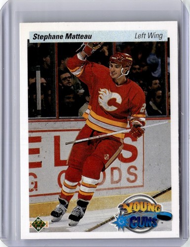 1990-91 Upper Deck Hockey Card Stephane Matteau Rookie Calgary Flames ...