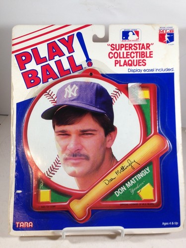 Don Mattingly Yankees Superstar Collectible Plaque Play Ball TARA Toy ...
