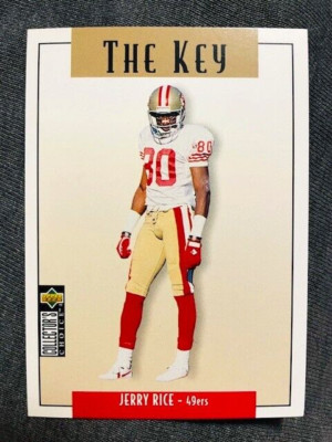 1995 Upper Deck Collector's Choice Update #U84 Jerry Rice The Key Card ...