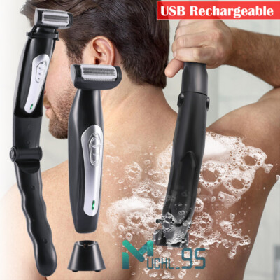 Newest Electric Back Shaver for Men Long Handle Body Hair Removal Razor ...