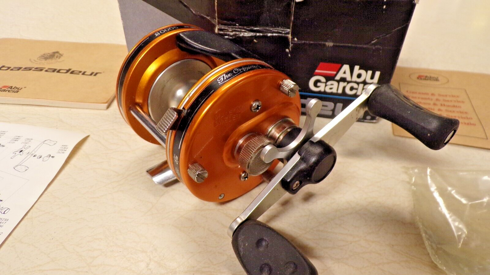 ABU GARCIA AMBASSADEUR FISHING REEL W/ BOX - RARE 5000-B - REEL WORKS ...