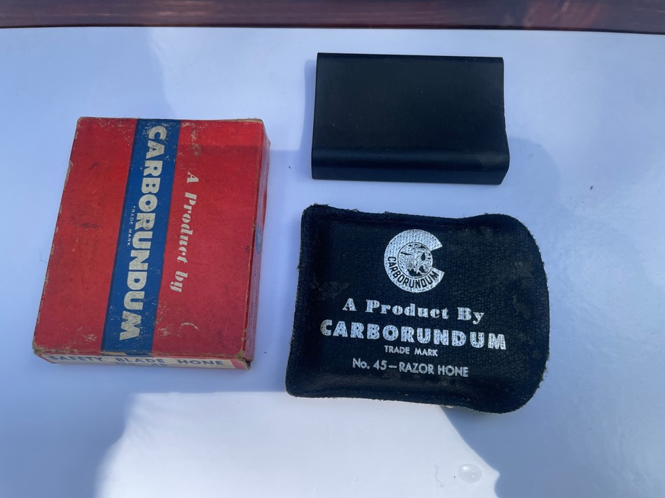 Vintage Carborundum Hone For Sharpening Safety Razor Blades USA Made | eBay
