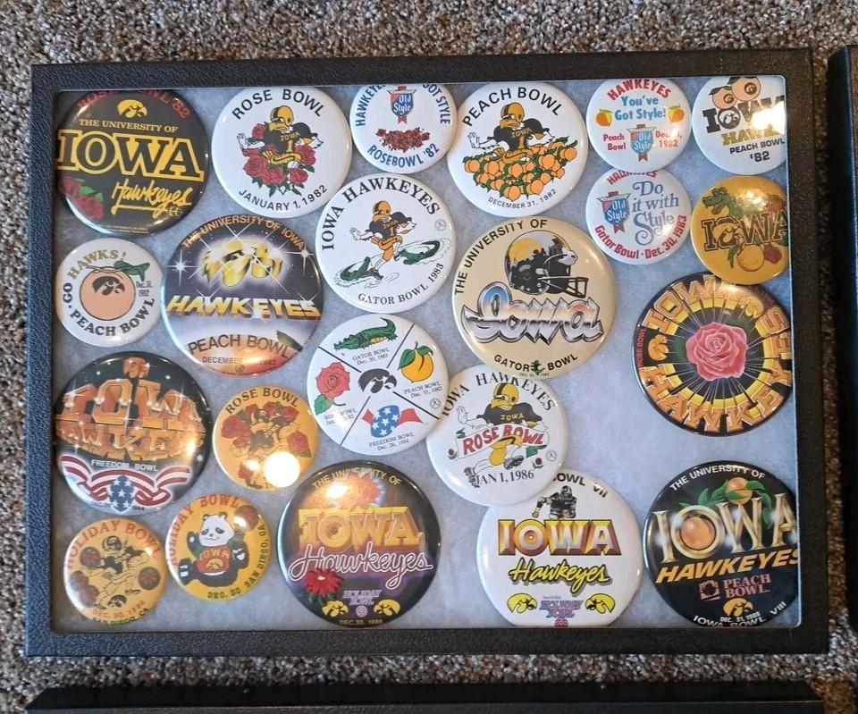 University Of Iowa Homecoming and Bowl Buttons Hawkeyes Lot of 96 1940 ...