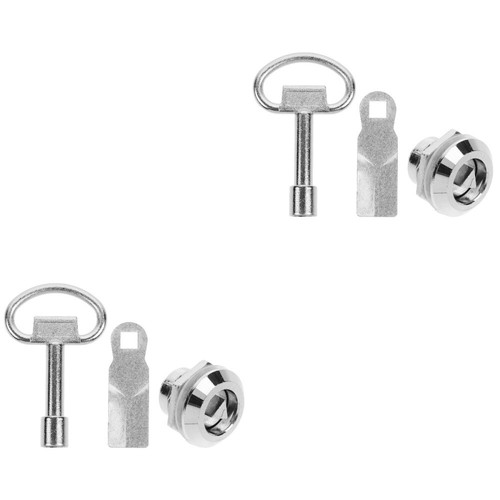 2 Sets Cabinet Door Lock and Key Triangular Keys Socket Utility ...