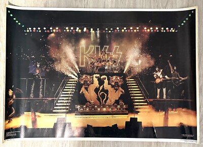 Kiss Alive II Poster 23"x34" 1977 Boutwell ORIGINAL Has some rips OK ...
