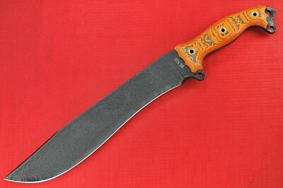 Busse Combat MOABOLO .36" Flat Ground Black INFI Blade. Magnum Orange ...