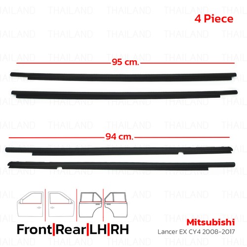 Set Outer Weatherstrip Door Belt Fits Mitsubishi Lancer EX Sedan 2008 ...