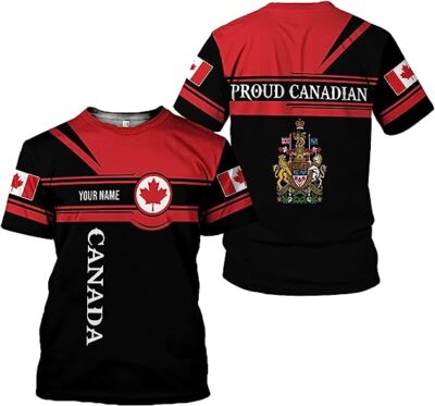 Personalized Canada Hoodie Canadian Flag Canada Shirts for Men & Women ...