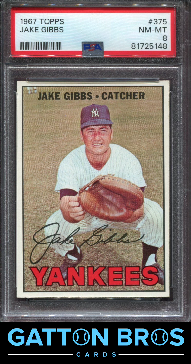 1967 Topps Jake Gibbs #375 PSA 8 NM-MT | eBay