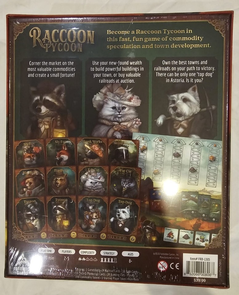 Raccoon Tycoon Board Game | eBay