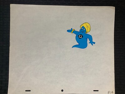 1980's? BLUE GENIE 12.5x10.5" Cartoon Animation Production Cel FVF 7.0 ...
