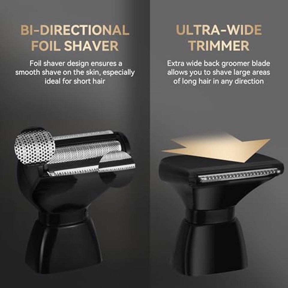 Long Handle Electric Back Shaver For Men Body Hair Removal Razor USB ...