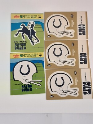 LOT OF 5 VINTAGE 1981 & 1982 BALTIMORE COLTS NFL FOOTBALL STICKERS | eBay