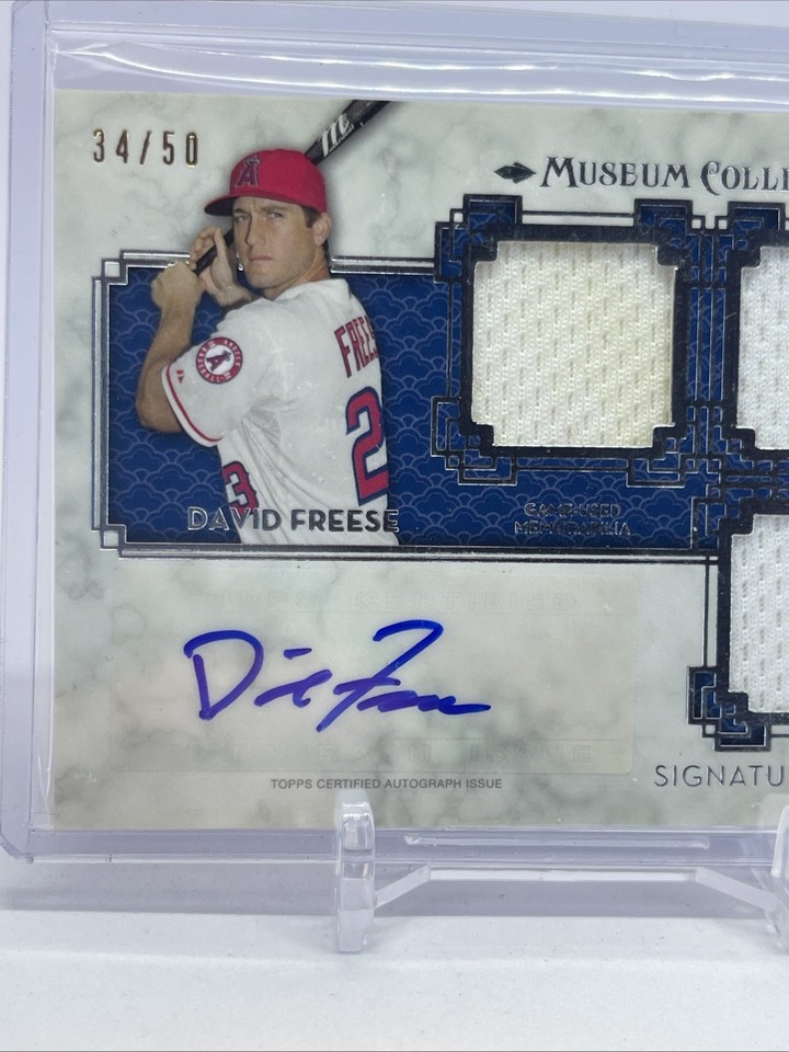 David Freese 2014 Topps Museum Collection Patch Auto 34/50 | eBay