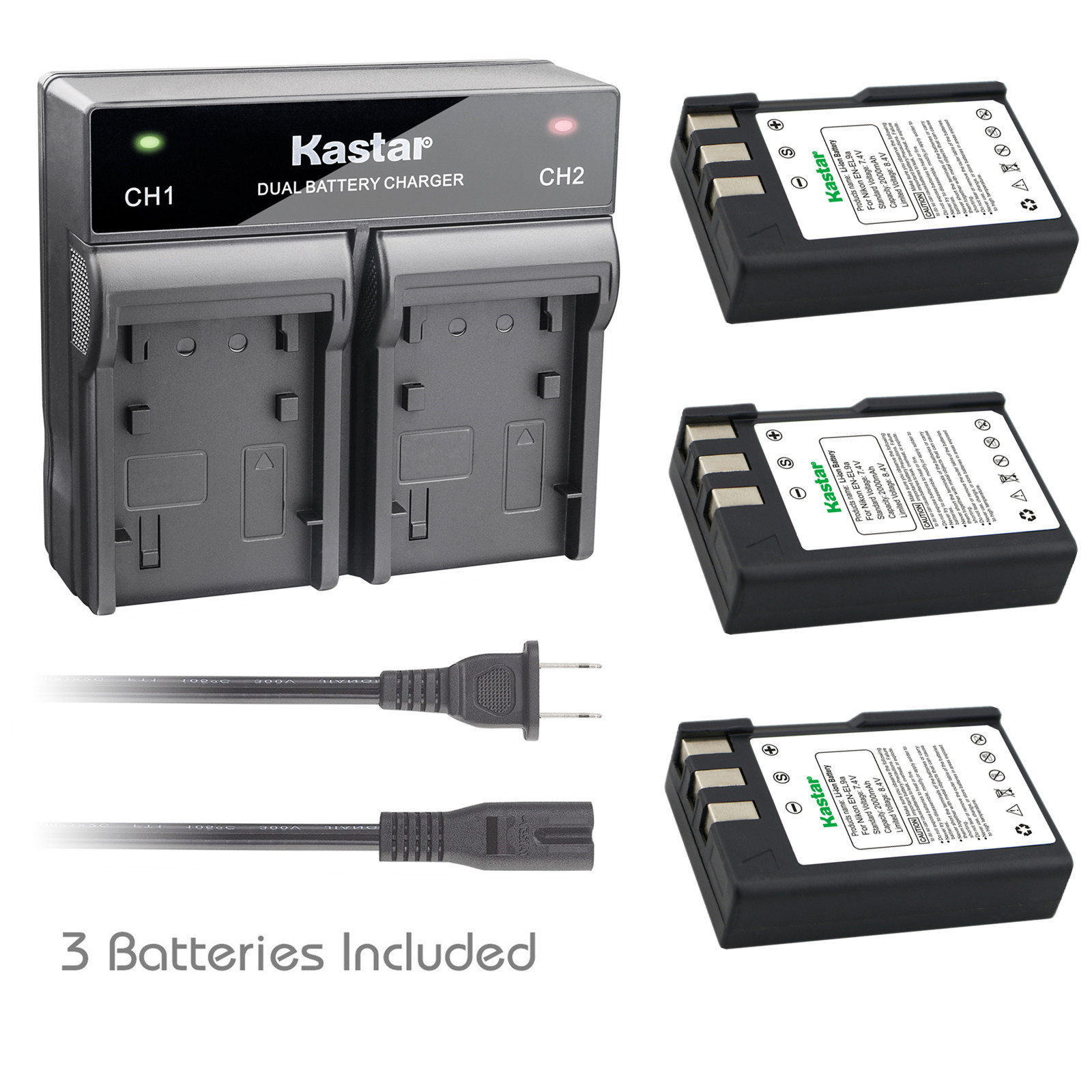 Kastar Battery AC Rapid Charger for Nikon D3000 D5000 Camera Battery ...