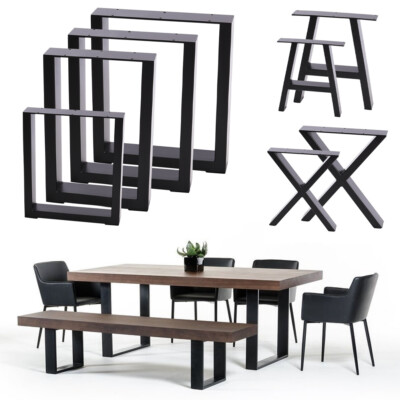 Heavy Duty Hairpin/Square Table Legs Art Chair Bench Base Screws Feet ...