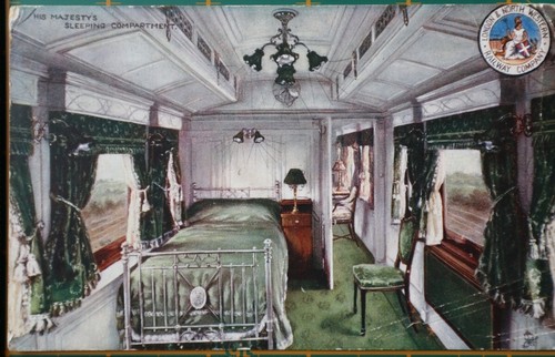 Alt Postkarte 1908 L. N. R. Company Hm King Edward VII Schlafen Fach ...