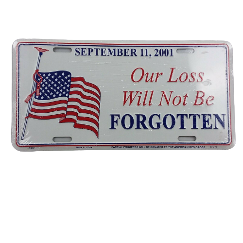 Loss Not Forgotten Sept. 11 License Plate Novelty Metal Auto Truck ...