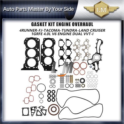 For Toyota 4Runner FJ 4.0L 1GRFE ENGINE OVERHAUL GASKET KIT 04112-31720 ...
