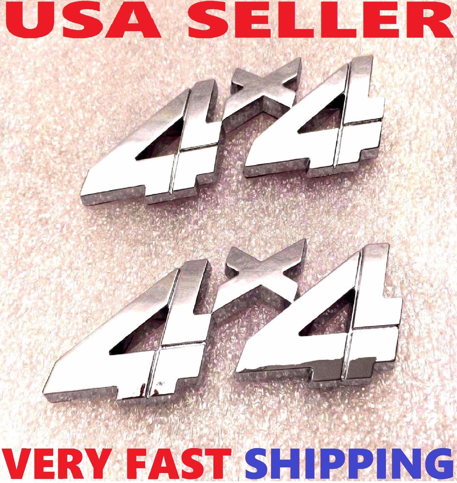 X2 Chrome 4 X 4 EMBLEM 4X4 truck logo decal SUV SIGN ornament BADGE ...