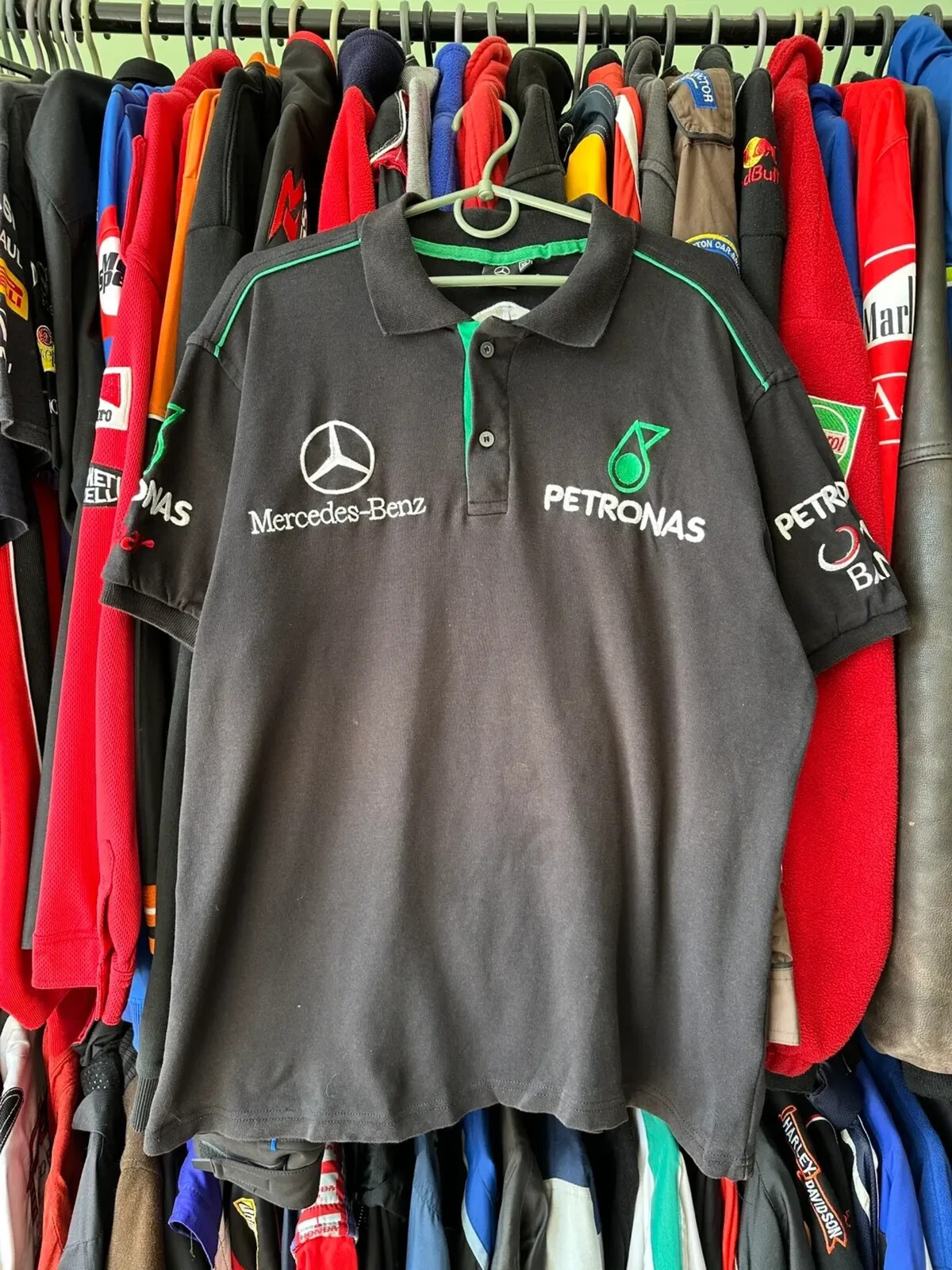 MERCEDES-BENZ AMG PETRONAS RACING POLO BLACK TEE SHIR… - Gem