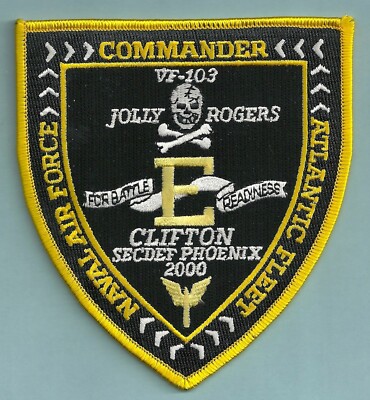 VF-103 JOLLY ROGERS NAVY SQUADRON ATLANTIC FLEET COMMANDER PATCH | eBay Australia
