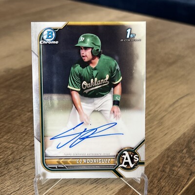 2022 MLB Bowman Chrome CJ Rodriguez 1st Prospect Autograph Auto ...