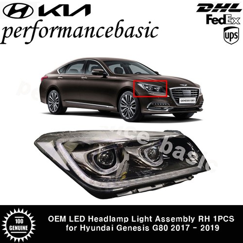 OEM LED Headlamp Light Assembly RH 1PCS for Hyundai Genesis G80 2017 ...
