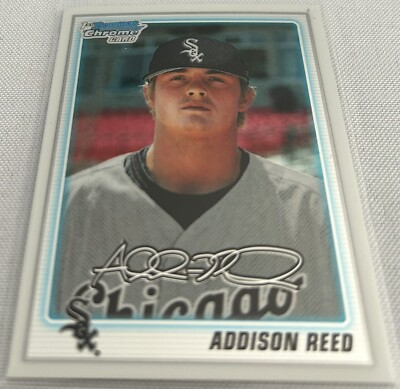 2010 Bowman Chrome Draft Baseball Addison Reed Chicago White Sox 1st ...