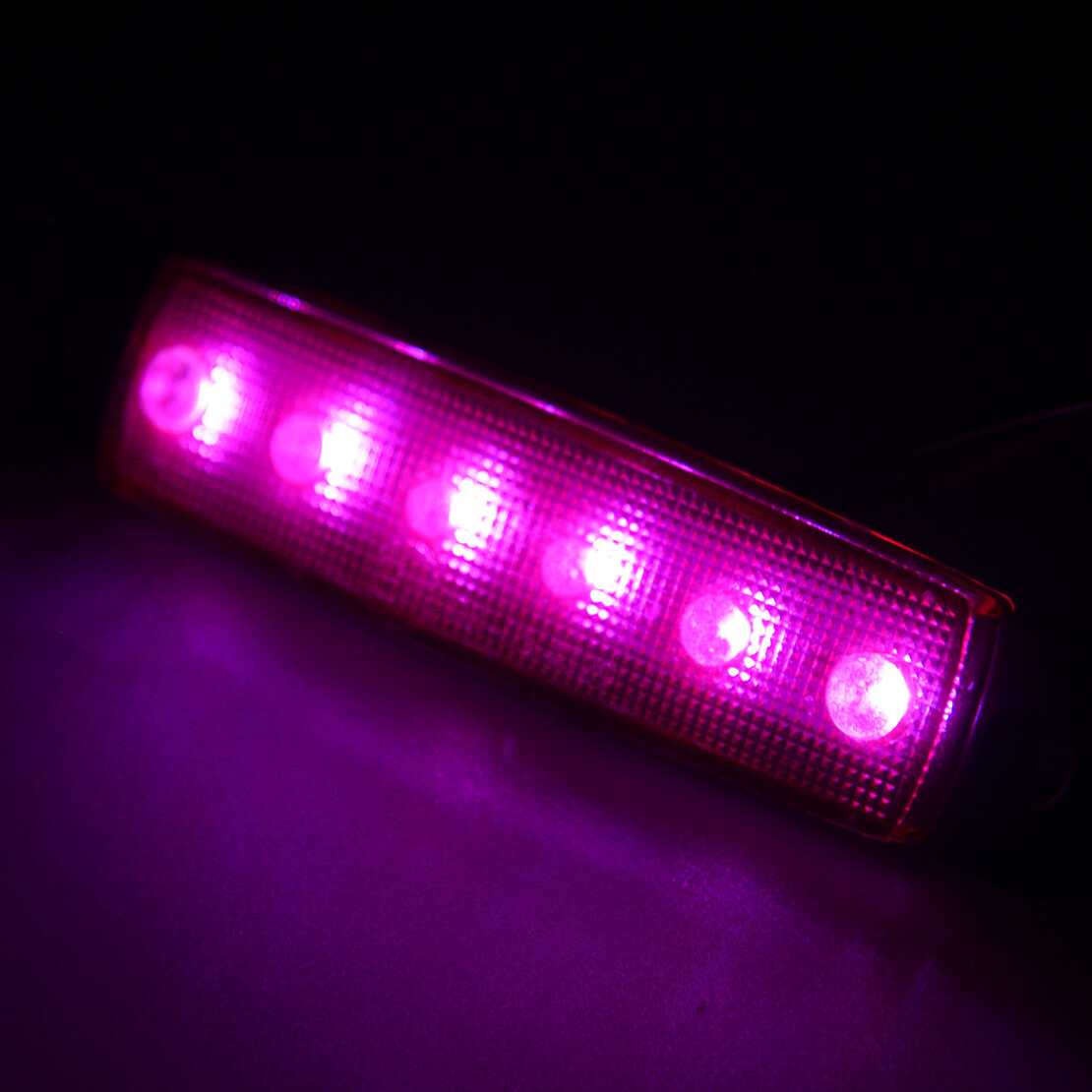 20 pcs PURPLE 12V-24V 6 LED Side Marker Indicators Lights Truck Trailer ...