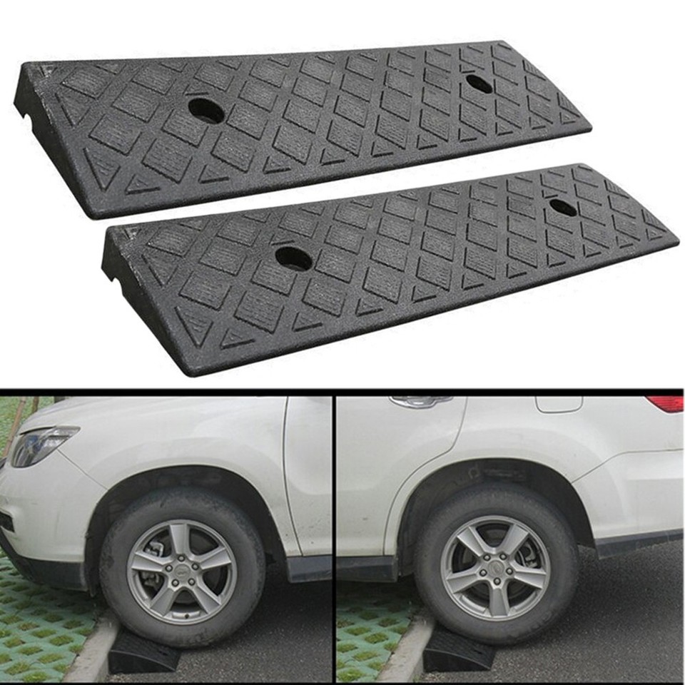 2PCS Plastic Kerb Ramp Non-Slip Threshold Ramp 30mm Height for Cars ...