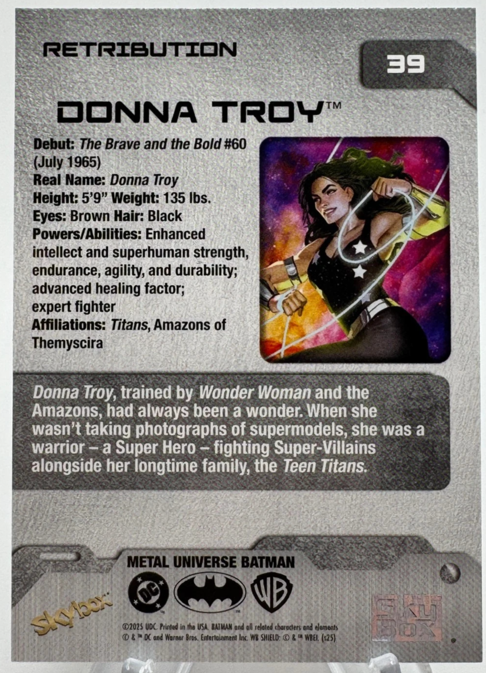 2025 Skybox Metal Universe Batman Retribution DONNA TROY No. 39! | eBay