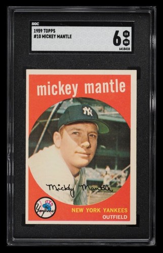 1959 Topps Mickey Mantle #10 SGC 6 EX MT | eBay