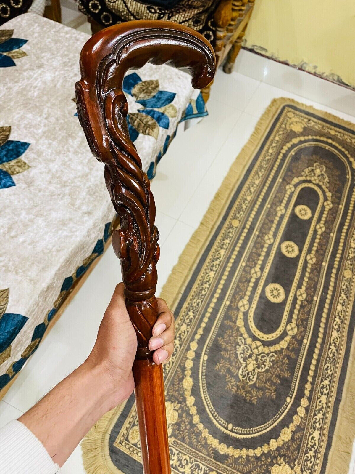 Nautical Walking Cane Stick Handle Victorian Vintage … - Gem