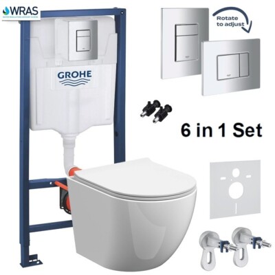 Grohe Wc Frame 1.12 Chrome Concealed Cistern Rimless Pan Wall Hung ...