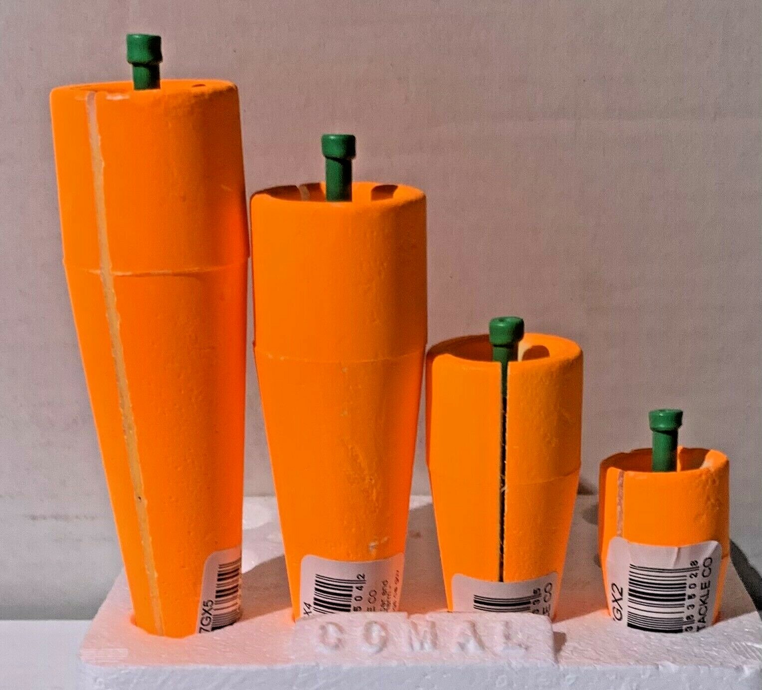 Comal Tackle Popping Rattling Slotted Weighted ORANGE Floats 87GX PICK ...