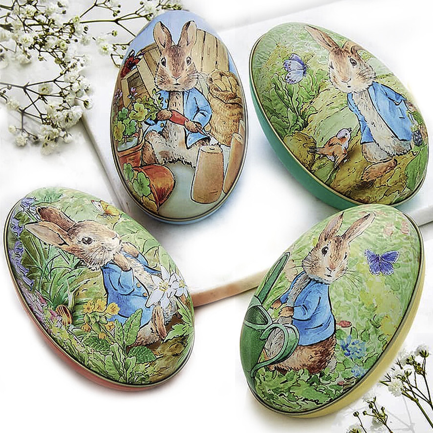 PETER RABBIT TIN BOX Home Accessory Storage Easter Egg Kids Birthday ...