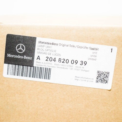 NEW MERCEDES-BENZ GLK-CLASS X204 FRONT LEFT HEADLIGHT LHD A2048200939 ...