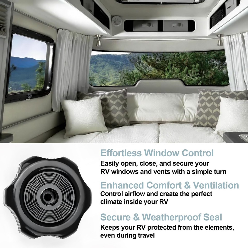 RV Window and Vent Knob Fits RV/Camper/Trailer Windows, 20345 RV Camper ...