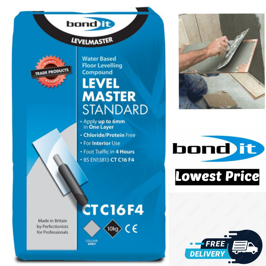 Bond It Self Levelling Compound Levelmaster Floor Cement Screed Concrete 10kg | eBay UK