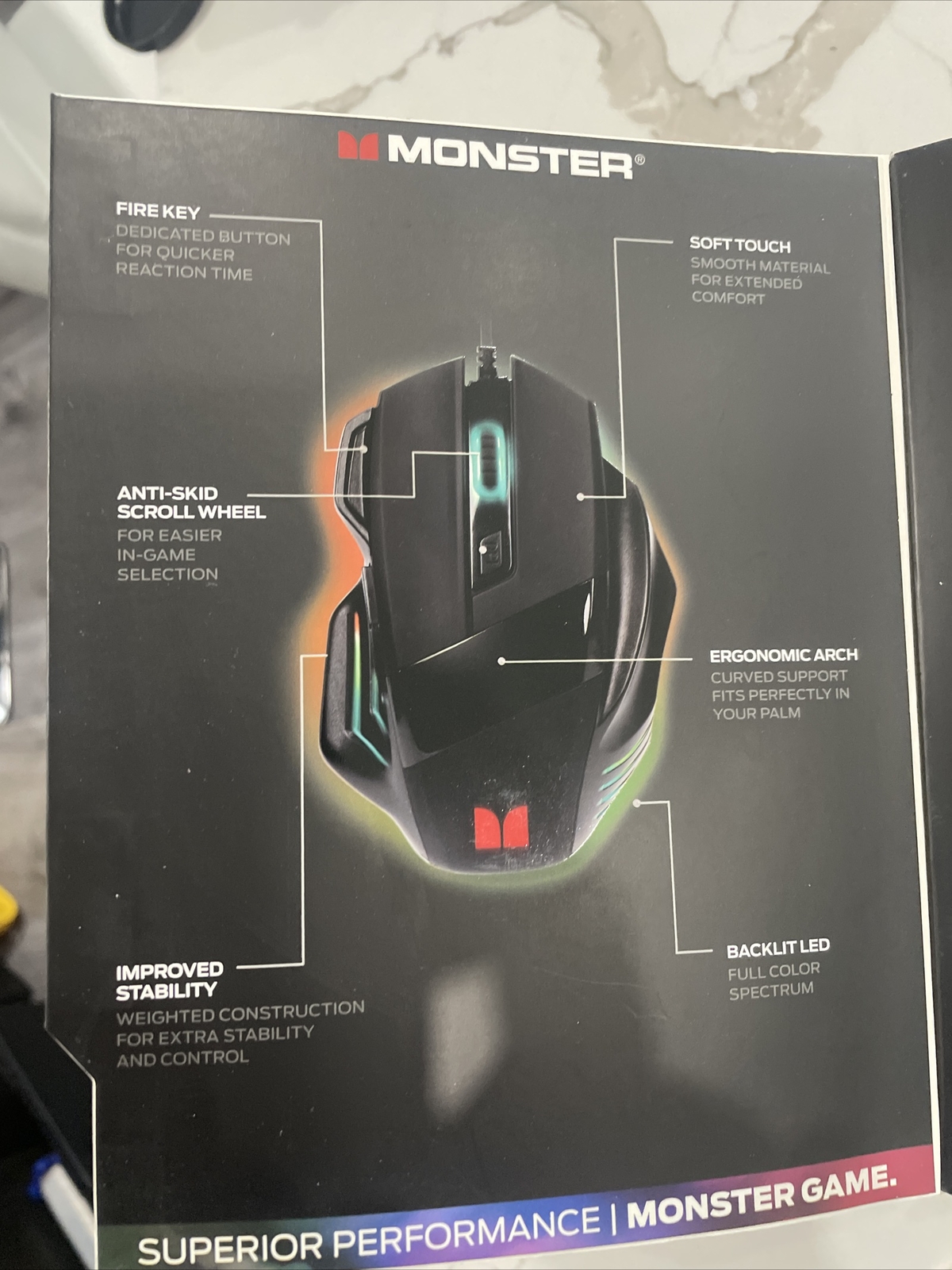 MONSTER LED OPTICAL GAMING MOUSE - COLOR CHANGING - 2MNGM0706BOBL ...