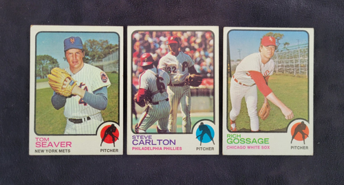 TOPPS 1973 TOM SEAVER #350 STEVE CARLTON #300 RICH GOSSAGE #174 MLB ...
