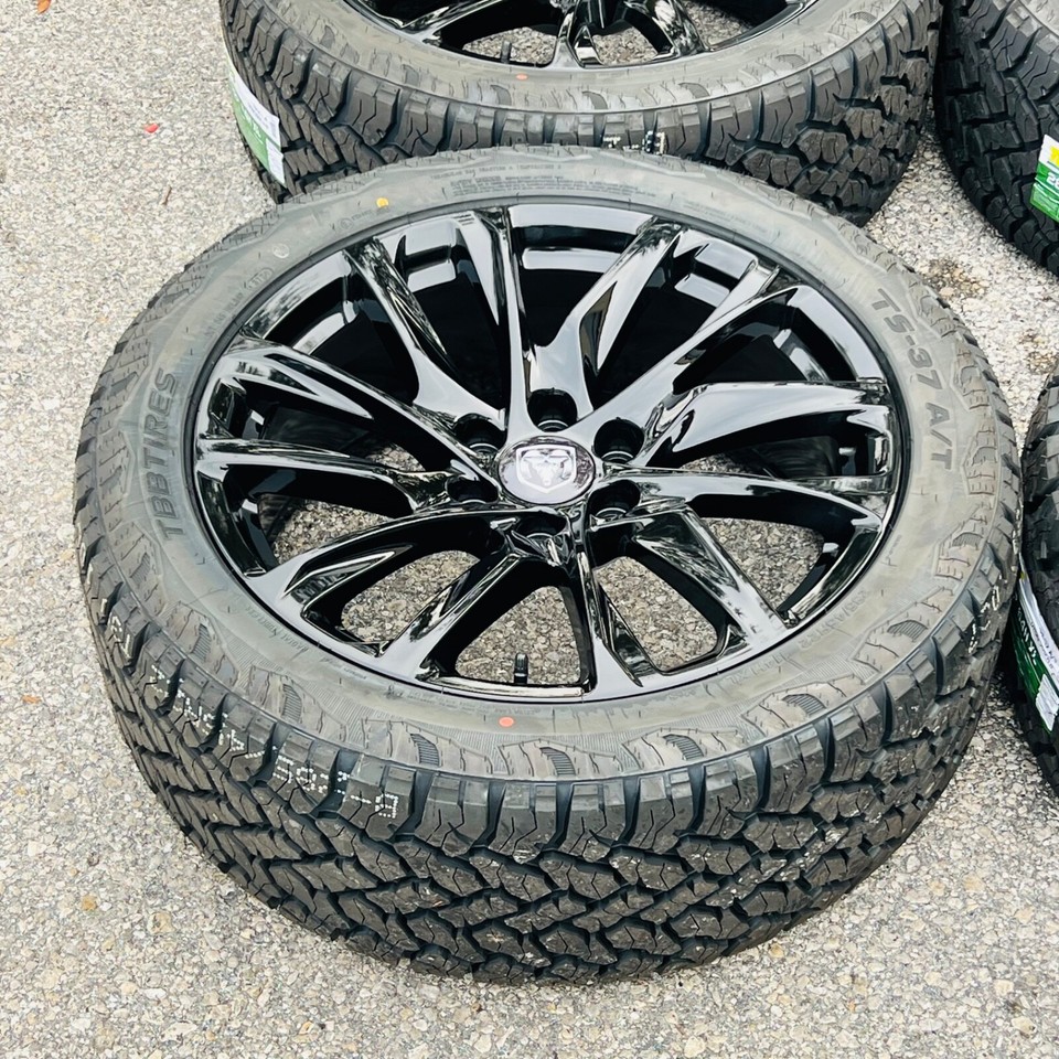 2024-2025 Dodge Ram 1500 SRT Laramie Limited Rebel 22" Black Wheels ...