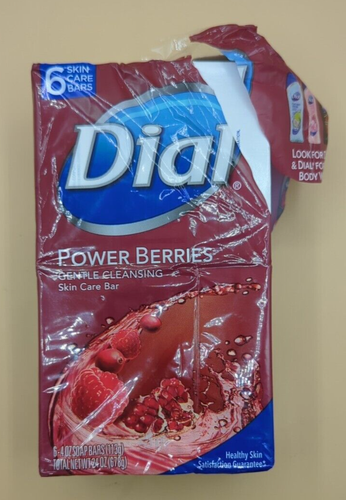 Dial Power Berries Soap 6 Pack Gentle Cleansing 4 oz Bars discontinued ...