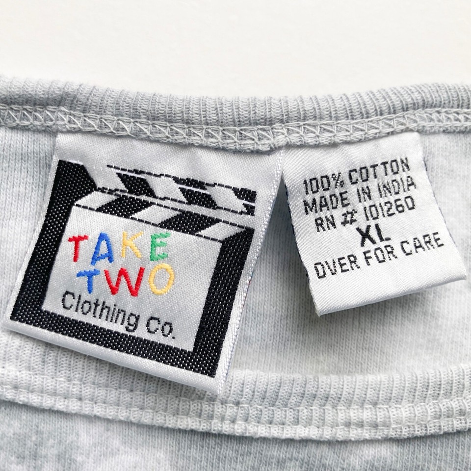 Take Two Clothing PARIS Theme Top sz L Black Gray Sequins Eiffel Tower ...