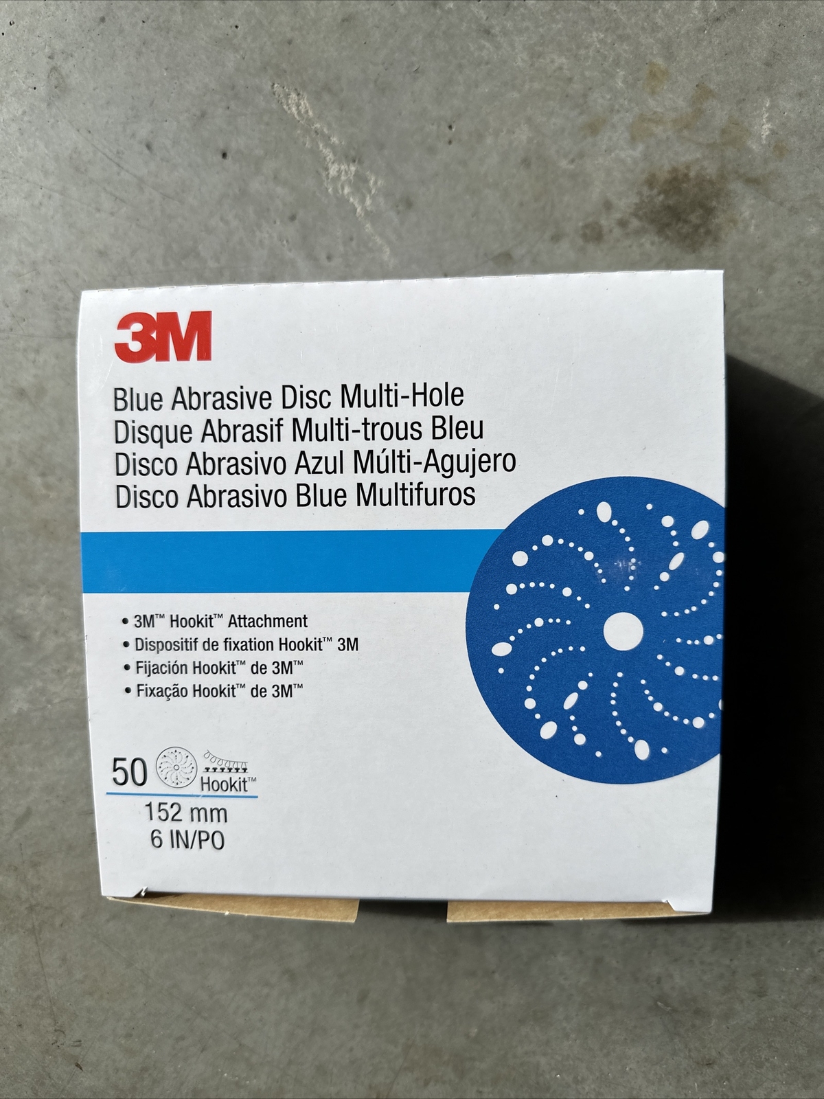 3M Hookit 320 Grit Blue 36180 Da Sanding Disc Multi-hole 6 Inch 43 ...