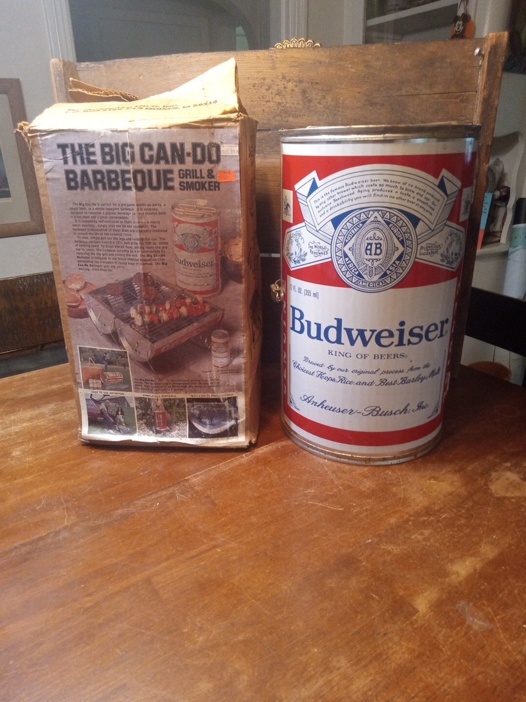 Vintage Big Can Do Budweiser Beer Can BBQ Barbeque Grill And Smoker ...