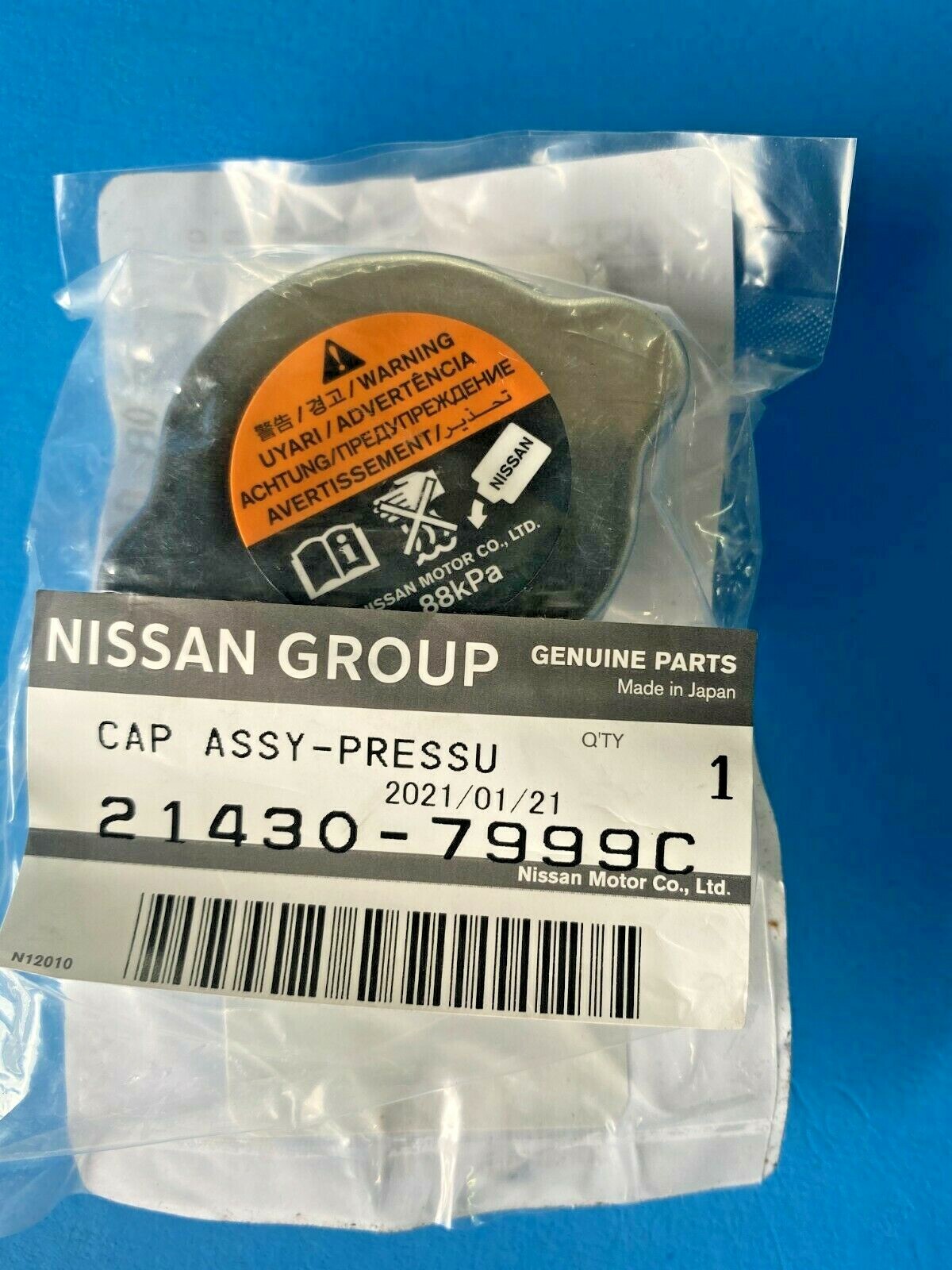 GENUINE Nissan & INFINITI (1984-2019) 7999C Radiator Coolant Cap 21430 ...