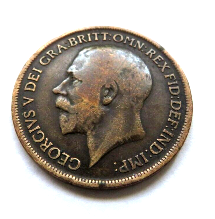 1919 GEORGIVS V DEI GRA. BRITT. OMN. REX FID. DEF. IND. IMP. - ONE ...