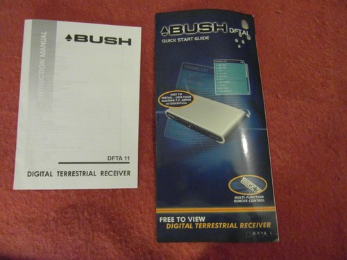 Manual for Bush DFTA1 DFTA 1 freeview TV set top box | eBay UK